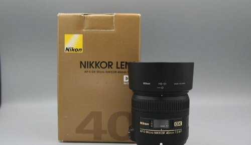 Nikon 40mm f/2.8G AF-S DX Micro-Nikkor(like new)