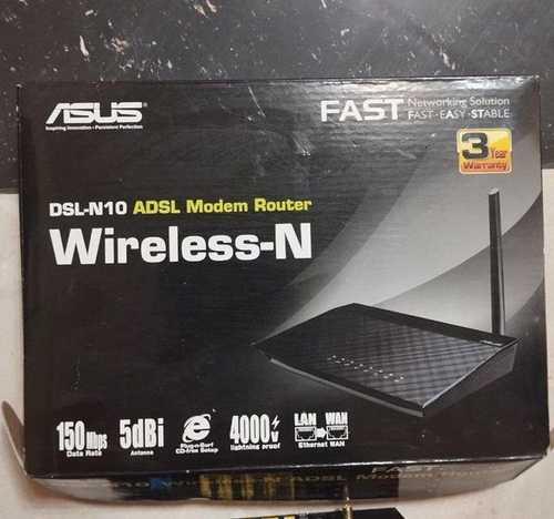 WI-FI Роутер adsl2+ asus DSL-N10