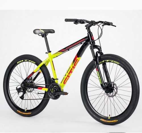 Велосипед sitis crosser SCR27,5MD 27,5" (2024) Black-Yellow-Red Tag140