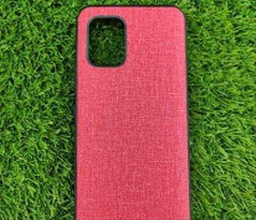 Чехол текстильный Xiaomi Mi 10 Lite (красный)