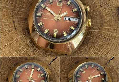 Слава наручные "косые" часы с автоподзаводом СССР
