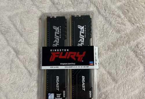 Kingston Fury Beast 32gb DDR4 - 2x 16гб 3200мгц