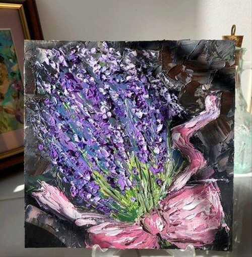 Картина маслом Прованс цветы лаванды