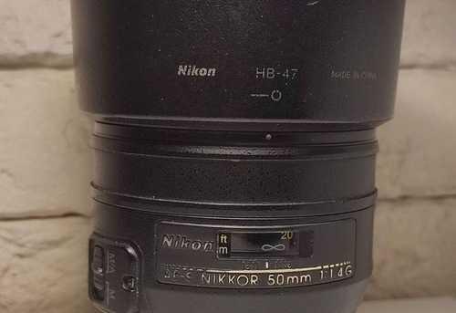 Объектив Nikon AF-S 50mm 1.4 G Рабочий