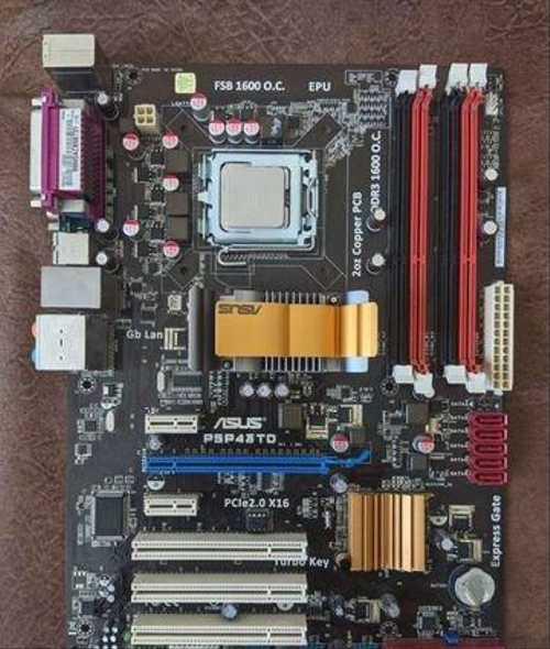 Комплект asus p5p43td + xeon E5450