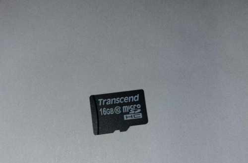 Карта памяти micro SD Transcend 16GB
