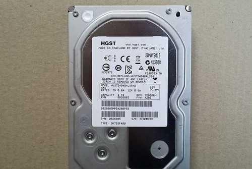 Жесткий диск hgst 4TB SAS HDD HUS724040ALS640