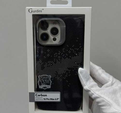 Чехол для iPhone 16 Pro Max Gurdini Galaxy Black