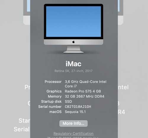 iMac 27 retina 5k 2017 i7