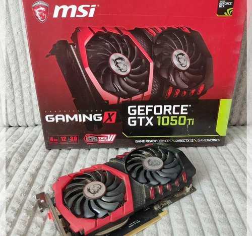 Видеокарта MSI GeForce GTX 1050 Ti gaming X GTX 10