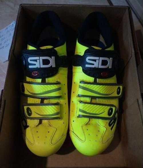 Велотуфли sidi trace (MTB) yellow fluo black