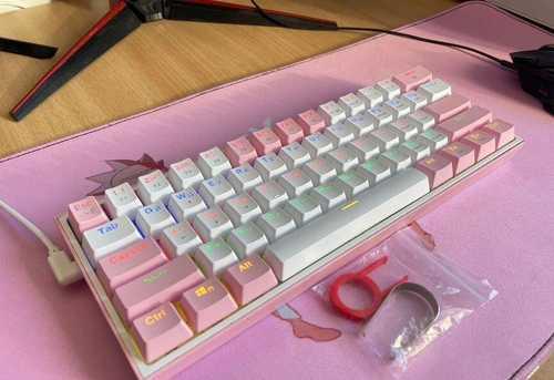 Белая игровая клавиатура Red dragon fizz rainbow k