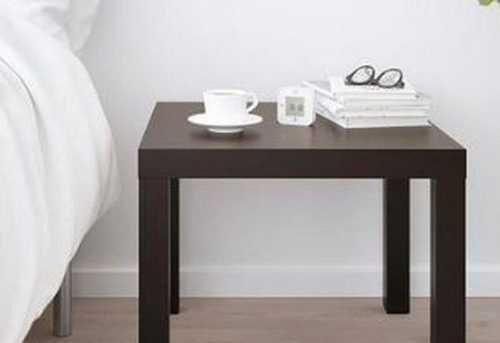 Придиванный столик, лакк черно-коричневый 55х55см