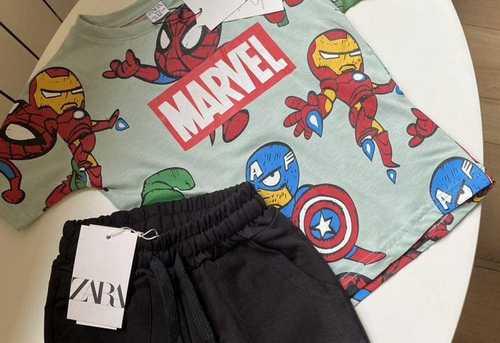 Костюм шорты и футболка Zara Marvel 104-140