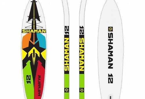 Комплект Sup Shaman Aurum + Весло + Лиш + Флагшток