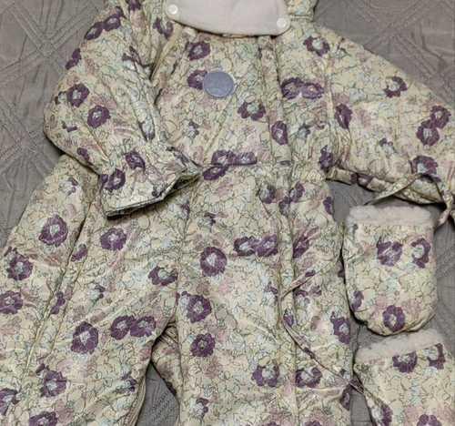 Зимний комбинезон-трансформер 80см, для девочки