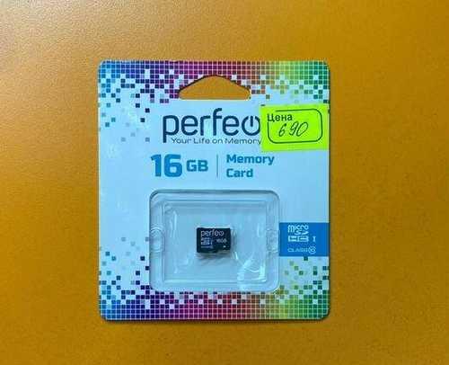 Карта памяти Perfeo microSD 16GB