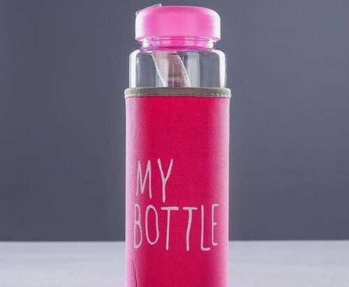 Бутылка для воды "My bottle" в чехле, 500 мл