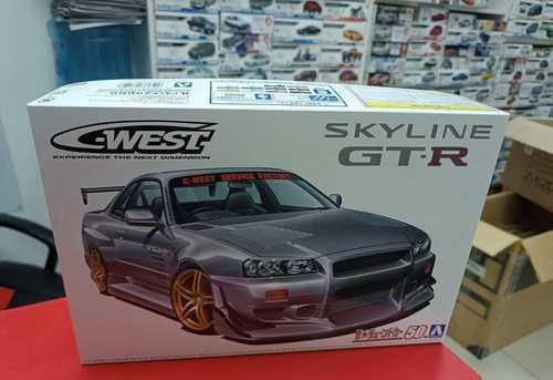 06149 Nissan Skyline R34 GT-R C-West 1:24 Aoshima