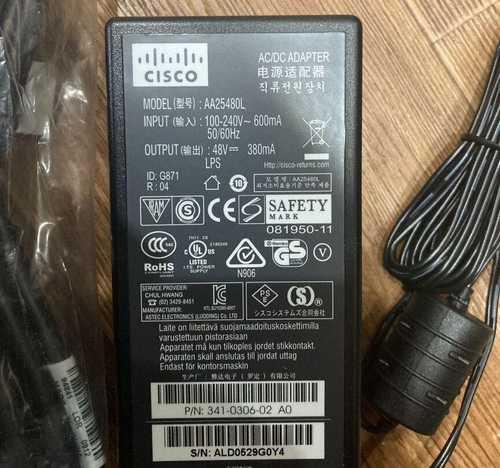 Блок питания (адаптер) aa25480l cisco