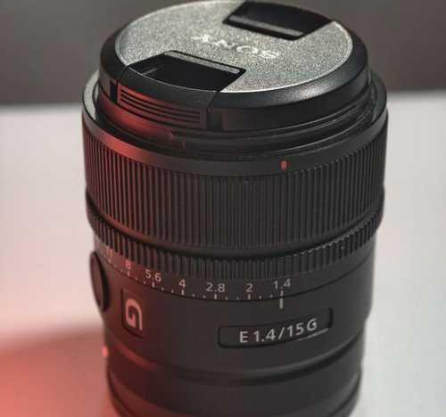 Sony e 15mm f 1.4 g