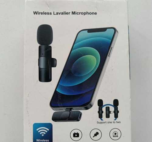 Микрофон петличный wireless lavalier microphone