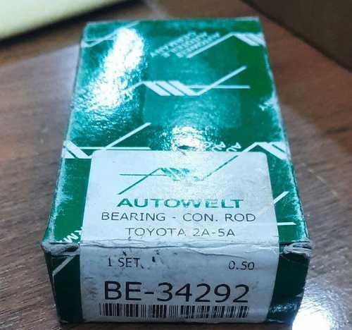 Вкладыши шатунные Autowelt BE-34292 0.50 toyota 2A