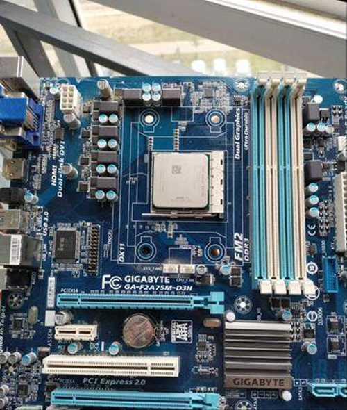 Материнская плата FM2 с процессором Athlon X4 750