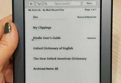 Электронная книга Amazon Kindle Touch