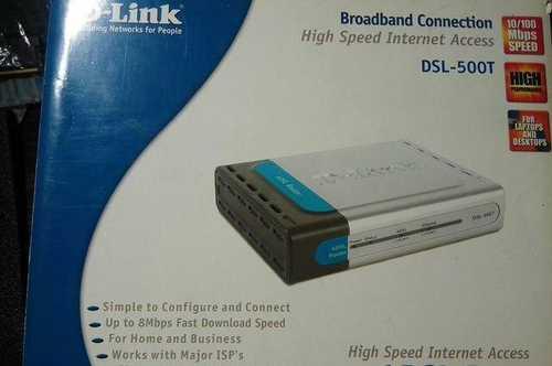 Роутер D-Link adsl DSL-500T