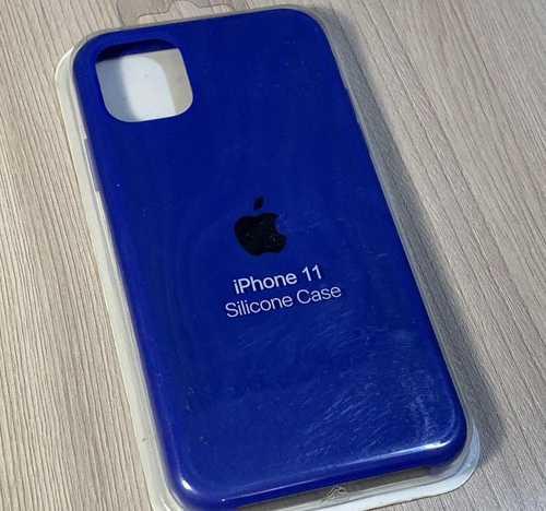 Силиконовый чехол iPhone 11 синий