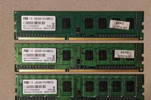 Память DDR3 Foxline 2Gb 1333 CL9