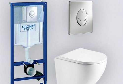 Инсталляция grohe с подвесным унитазом