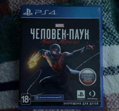 Диски на ps4 человек паук майлз