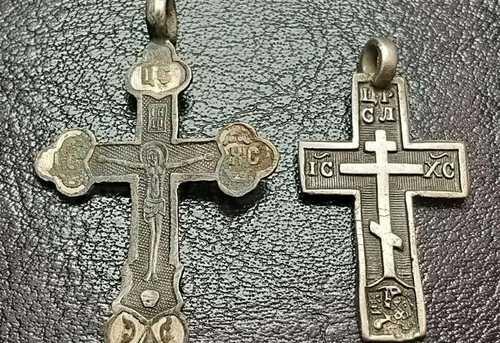 Старинные царские серебряные кресты