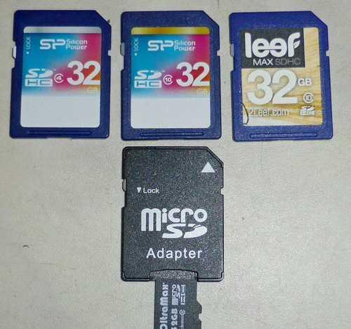 Карты памяти sdhc и Micro sdhc 32 Гб