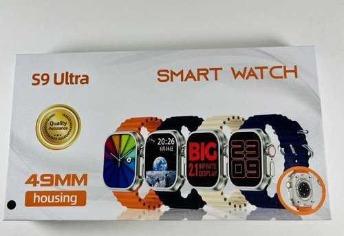 Смарт-часы Watch S9 Ultra 49мм. Черные / оранжевые