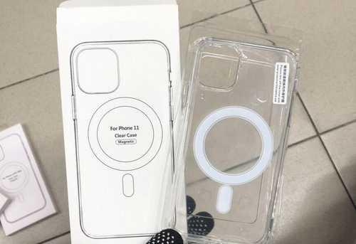 Чехол на iPhone 11 Clear Case MagSafe силикон