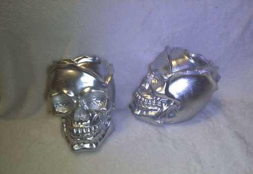 Сувенир для мужчин в форме черепа, цвет серебро