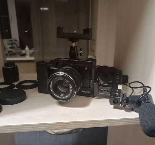 Canon EOS M   2 объектива   риг   звук