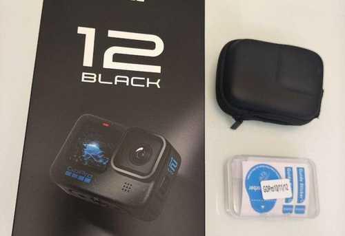 Новая экшн-камера GoPro 12 Hero Black + карта 64гб