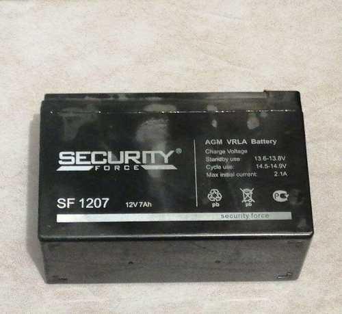 Аккумулятор Security SF 1207 12v 7Ah