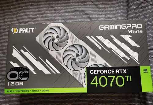 Новая Белая Palit RTX 4070ti Gaming pro White