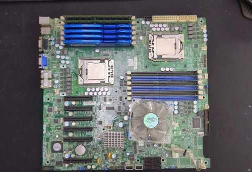 Комплект xeon 1366 2 процессора SuperMicro