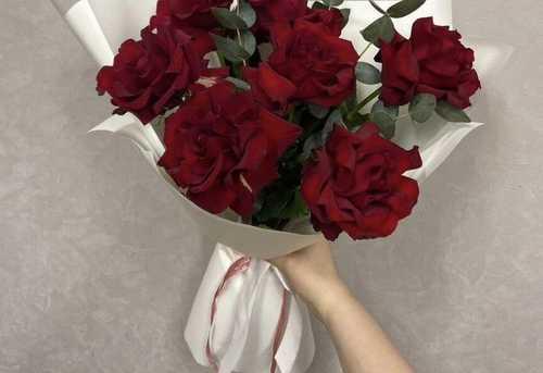 Букет из красных роз, франзуские красные розы