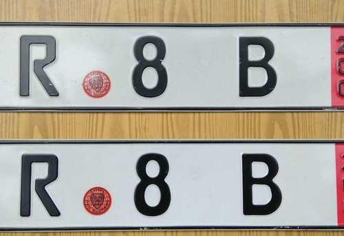 Коллекционные авто номера «R-8-B» для Audi, BMW
