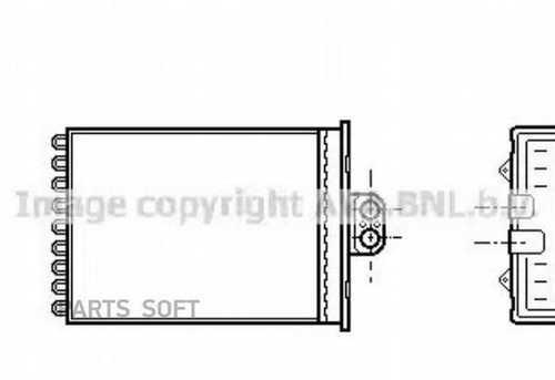 AVA OL6217 Радиатор отопителя Opel Vectra B Saab 9