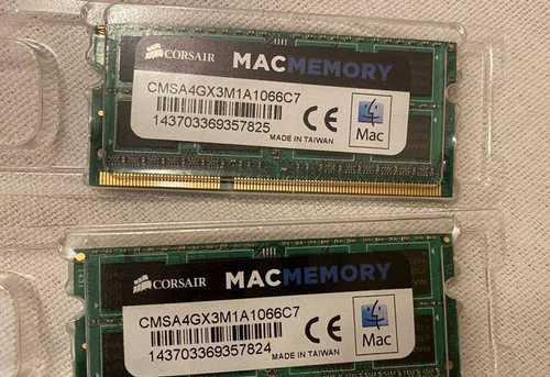 Память DDR3 1066 Mhz Corsair mac