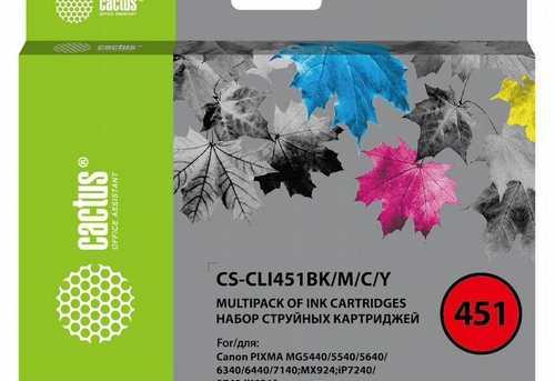 Картридж струйный Cactus CS-CLI451BK/M/C/Y черный
