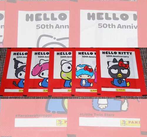 5 пакетиков panini Hello Kitty. 50th Anniversary